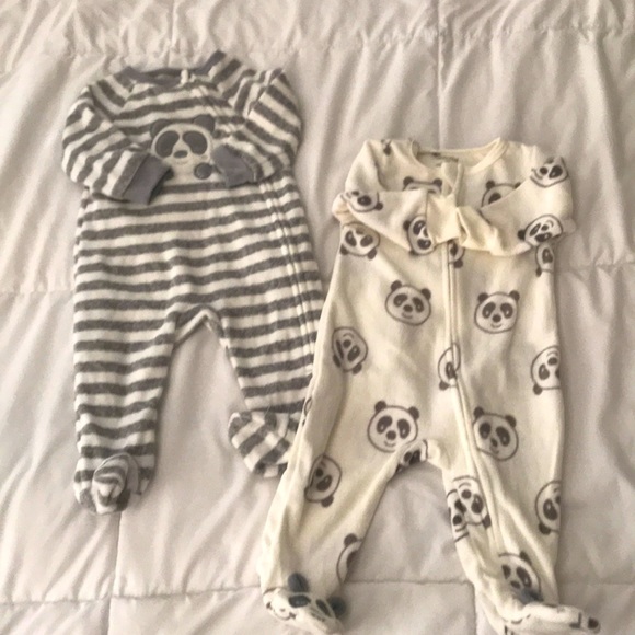 Absorba | One Pieces | Boys 6 Mo Fleece Panda Pajamas New | Poshmark